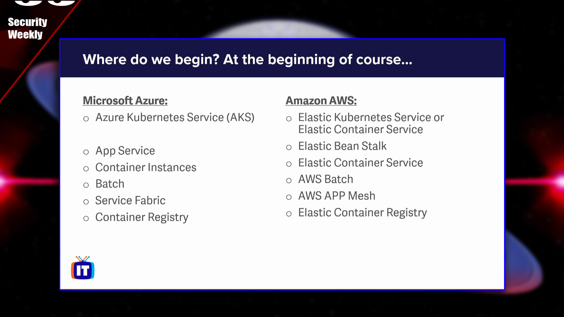 Container Services In Azure, ITProTV – | SC Media