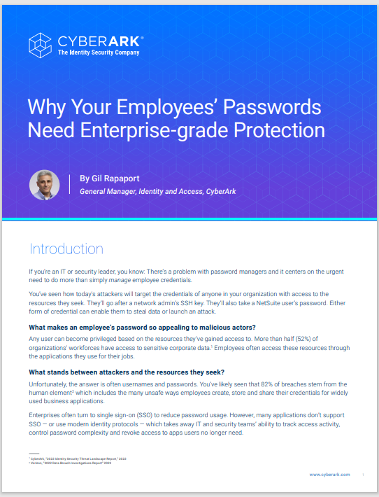 Why Your Employees’ Passwords Need Enterprise-grade Protection | SC Media